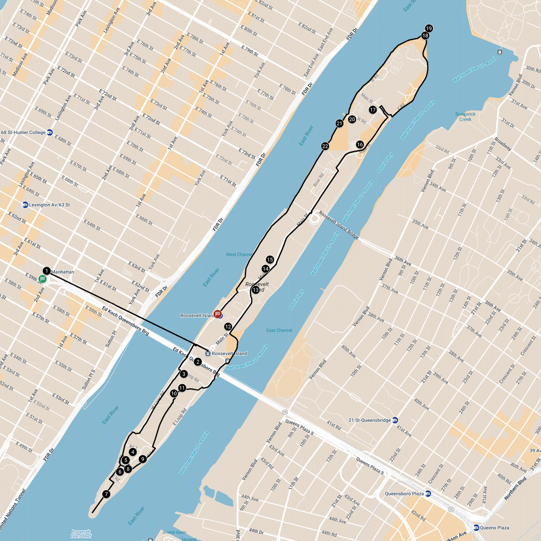 Roosevelt Island Tramway Map TOUCH: Roosevelt Island Tramway City
